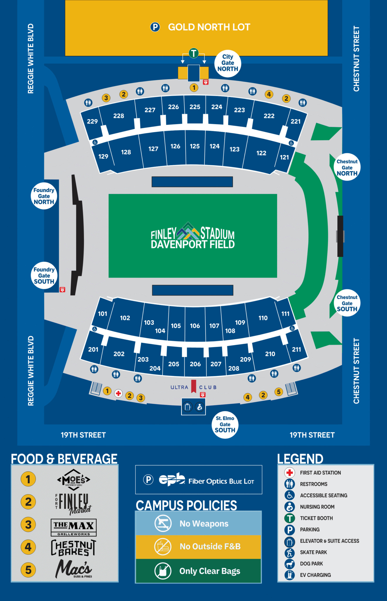 Campus Map – Finley Stadium
